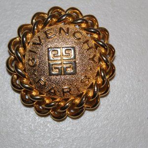 Givenchy | Jewelry | Givenchy 98s Logo 18kt Gold Plated Brooch Pin ...